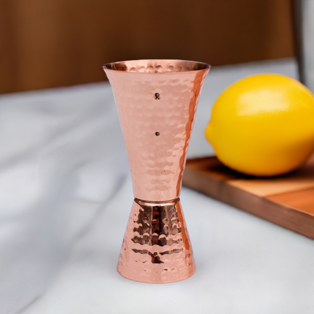 Prince of Scots Premium Hammered Copper Double Sided Jigger (Gift Box)