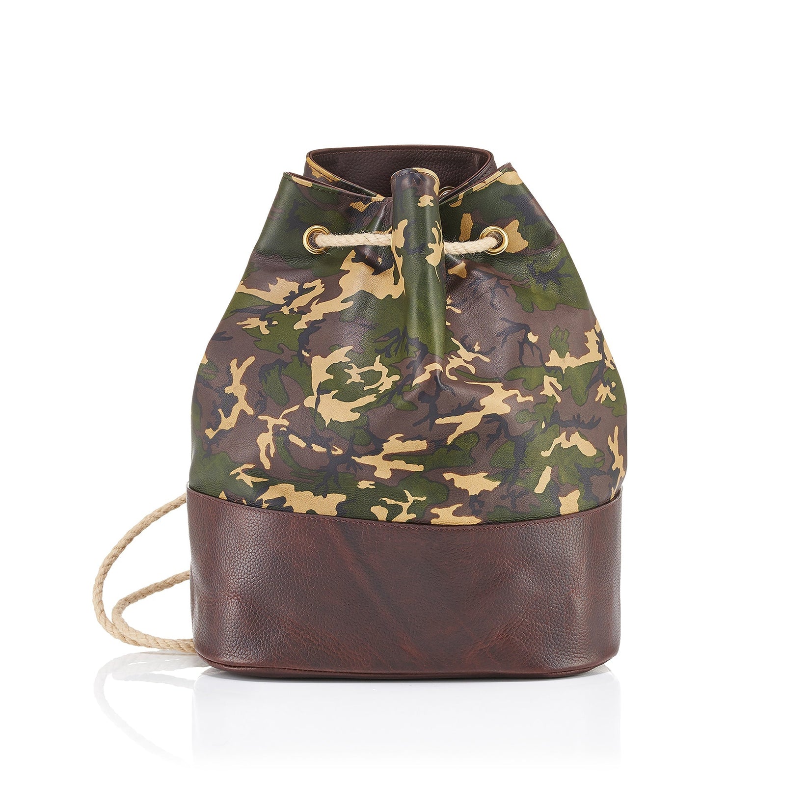 WANDERLUST Leather Duffle Bag ~ Tan Camo – Prince of Scots