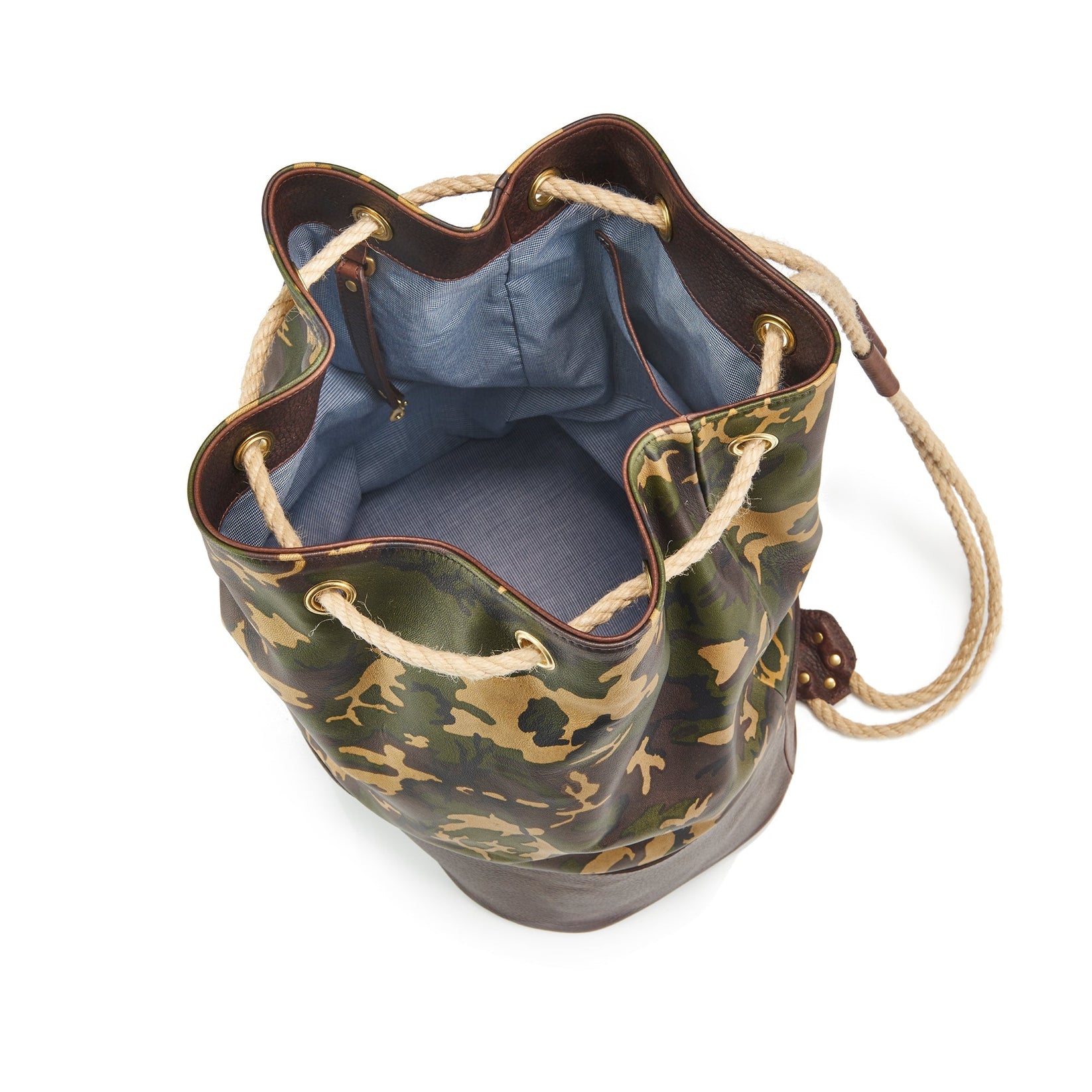 WANDERLUST Leather Duffle Bag ~ Tan Camo – Prince of Scots