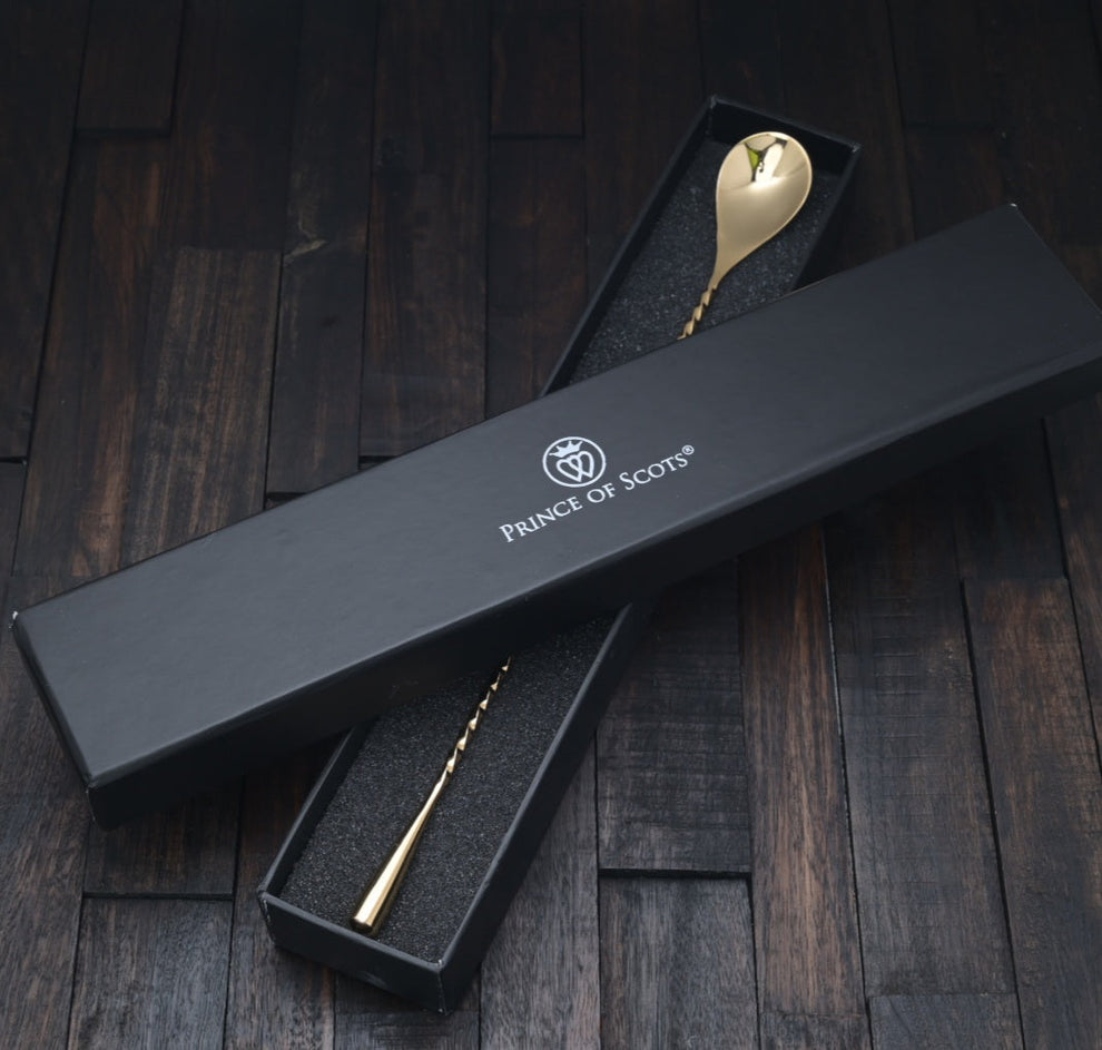 24K Gold Plate Tear Drop Bar Spoon (Premium Gift Box) – Prince of Scots