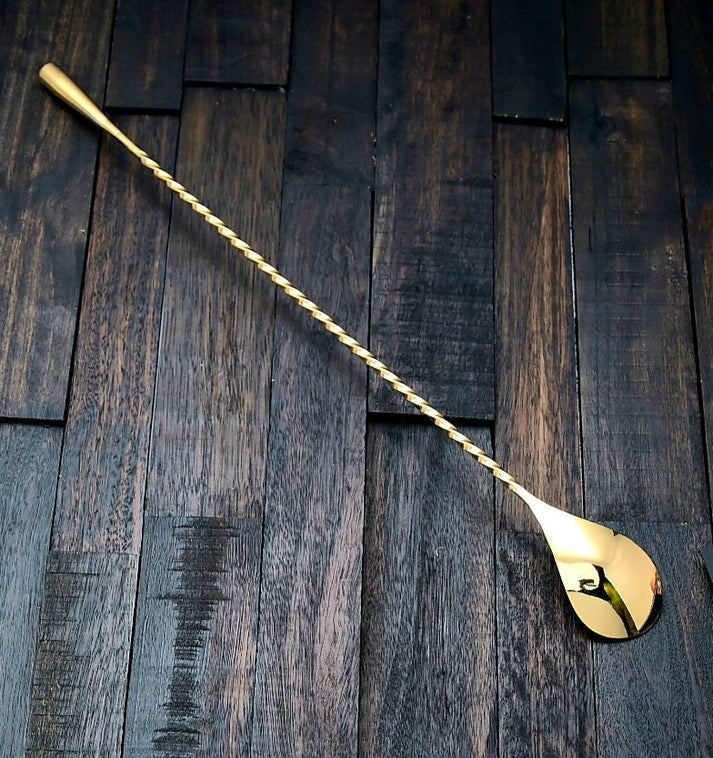 24K Gold Plate Tear Drop Bar Spoon (Premium Gift Box) – Prince of Scots