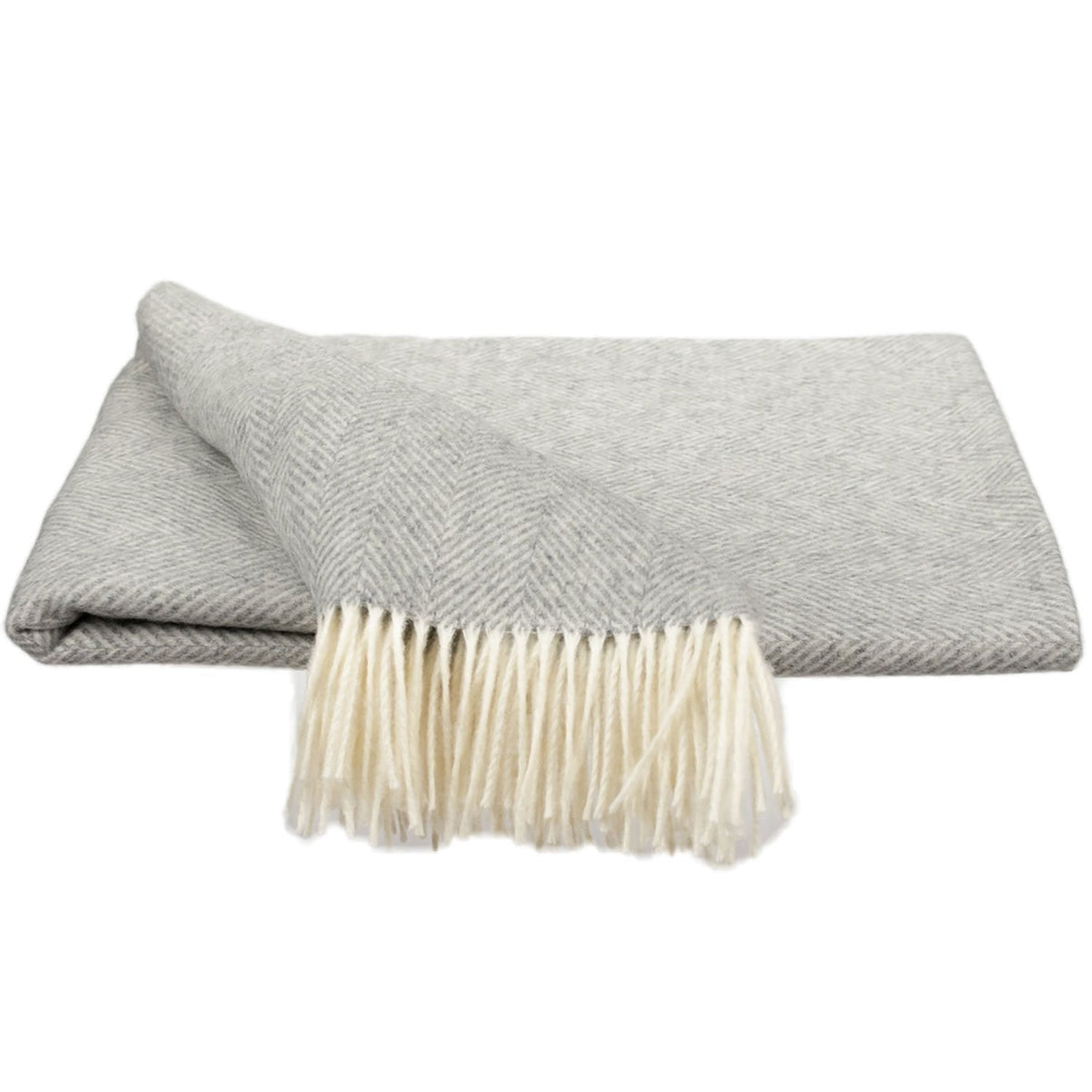 Southampton Home Merino Wool Herringbone Throw (Silver) – Prince of Scots